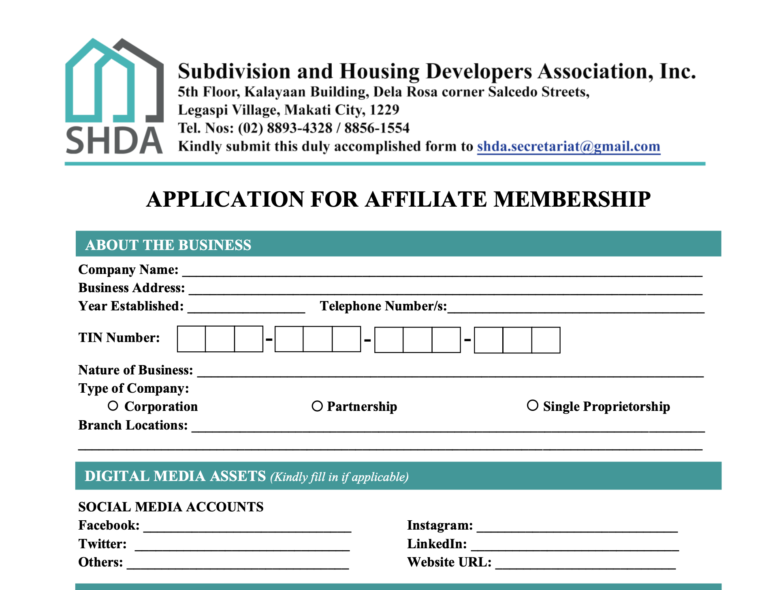 Become A Member – SHDA | Official Website